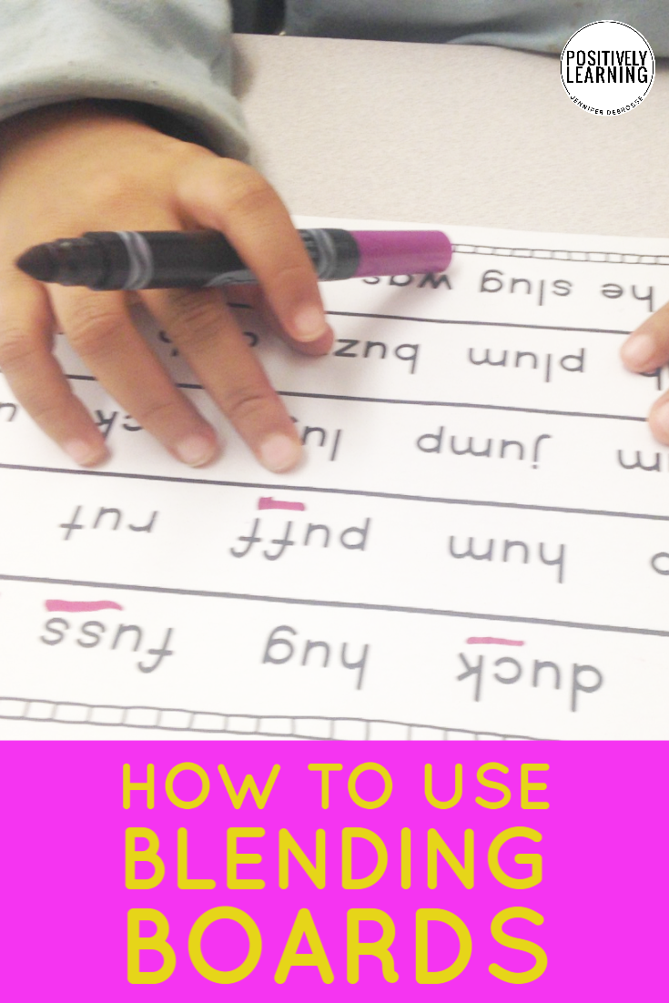 Blending Boards for Phonics Fluency - Positively Learning