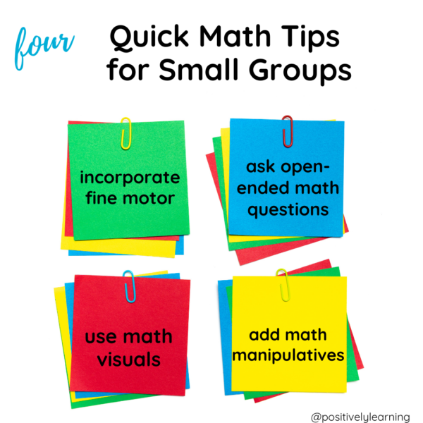 Math Small Group Activities - Positively Learning