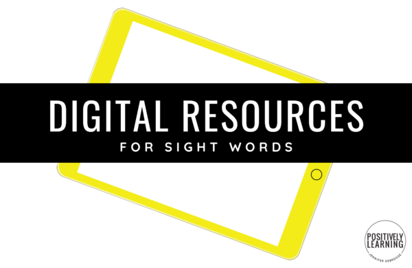 Digital Sight Word Centers - Positively Learning