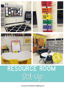 Resource Room Set-Up