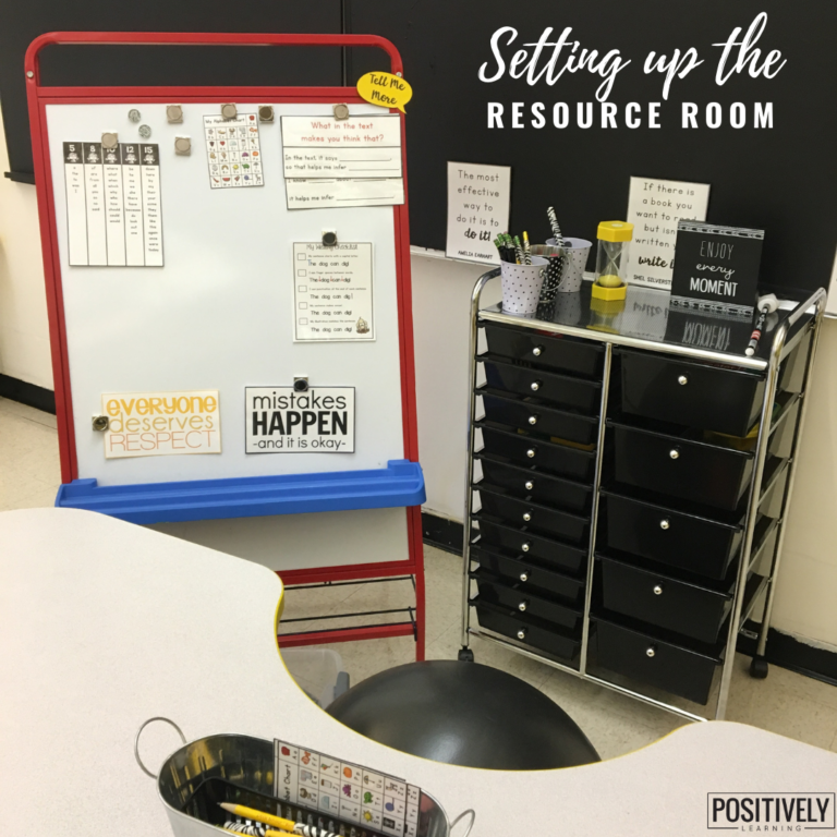Resource Room Set-Up - Positively Learning
