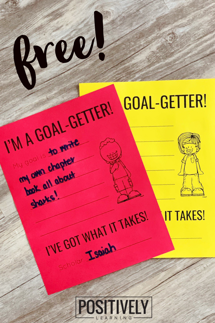 Goal Setting for Students: Classroom Freebie - Positively Learning