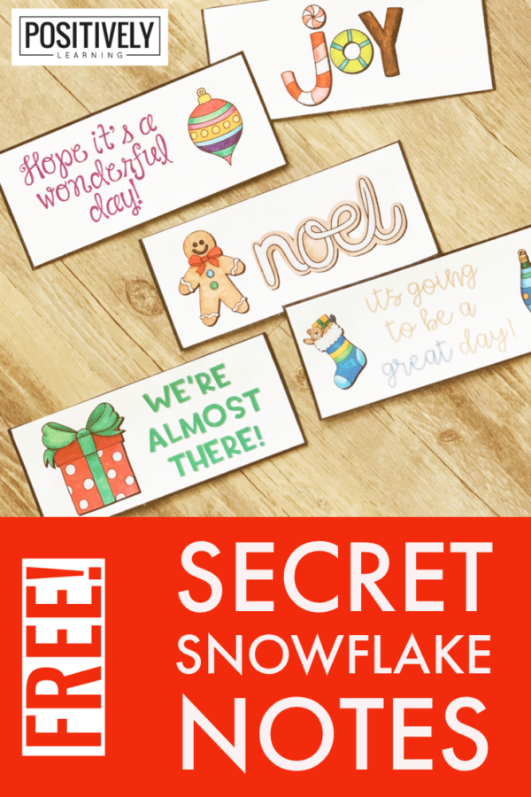 Secret Snowflake Notes - Positively Learning