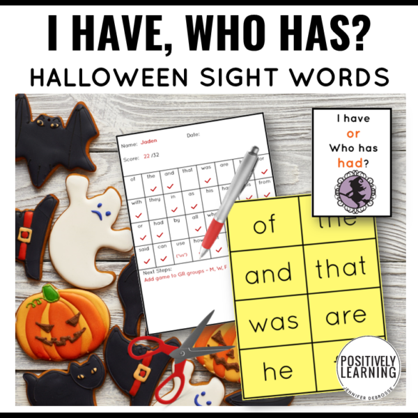 Literacy Intervention Ideas for Halloween - Positively Learning