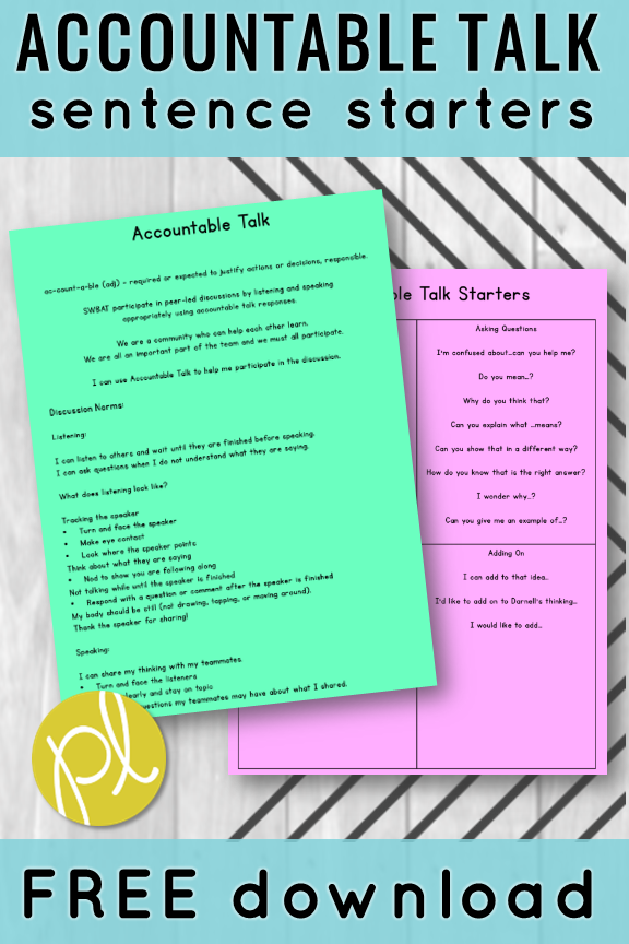 Accountable Talk - Positively Learning