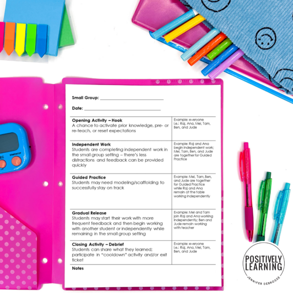 Small Group Planning - Positively Learning