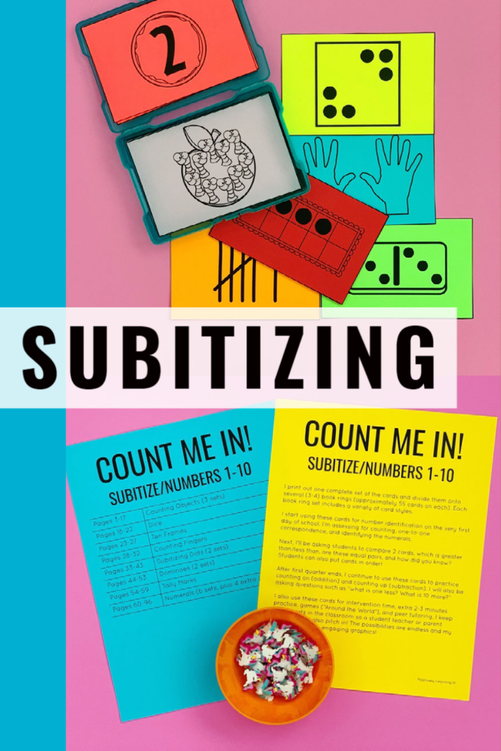 Subitizing Visual Cards for 1-10 - Positively Learning