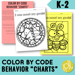 Positive Behavior Color by Code Charts - Positively Learning