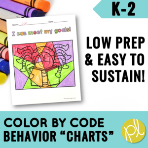 Positive Behavior Color by Code Charts - Positively Learning