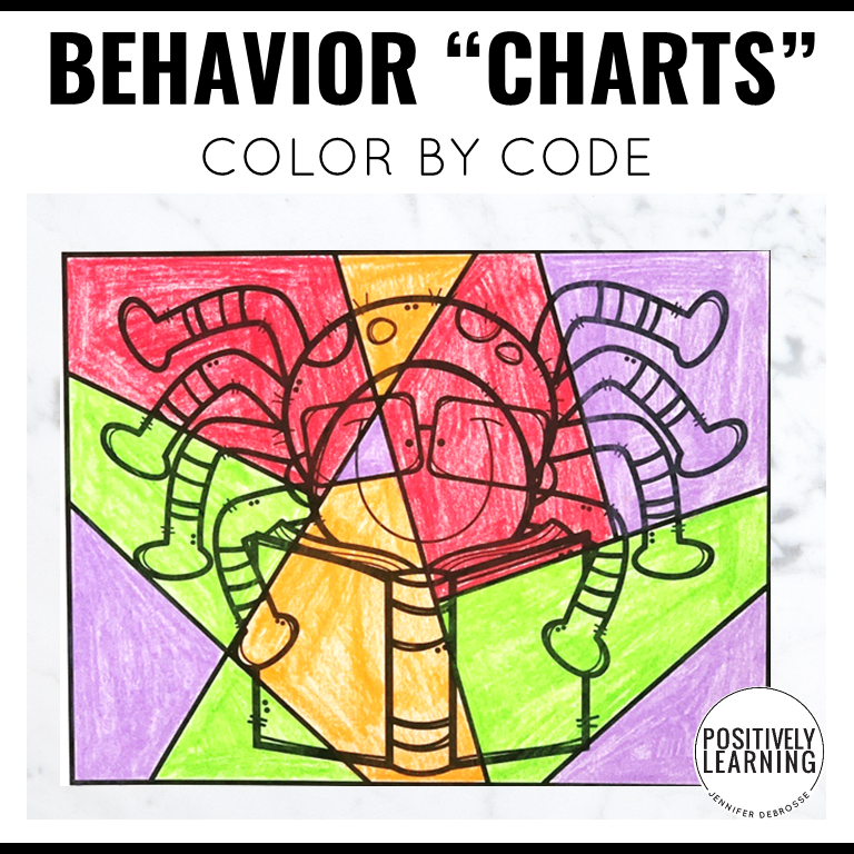 Positive Behavior Color by Code Charts - Positively Learning