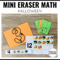 Halloween Mini Eraser Math - Positively Learning