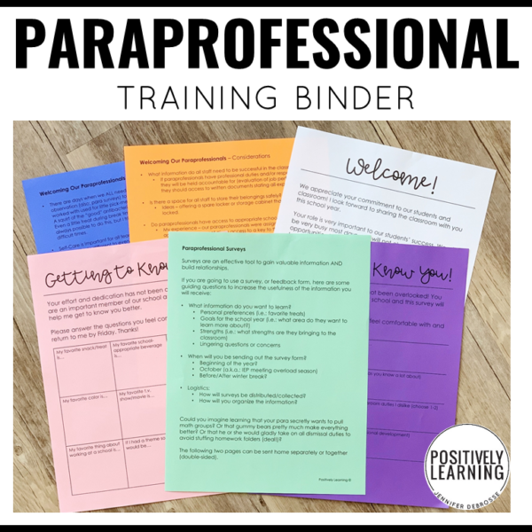 Paraprofessional Training Manual - Positively Learning