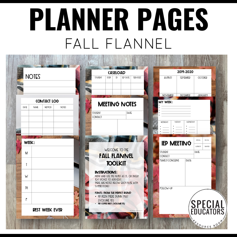 Special Educator Planner Pages - Positively Learning