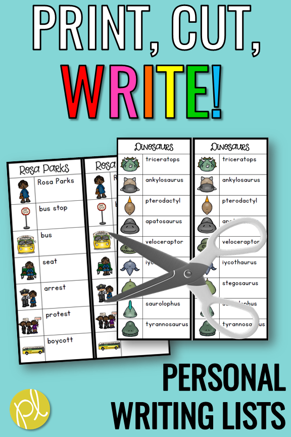 Work on Writing Lists - Positively Learning