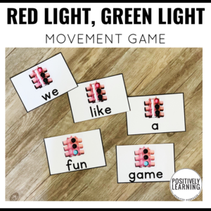 Red Light Green Light Sight Words Games - Positively Learning