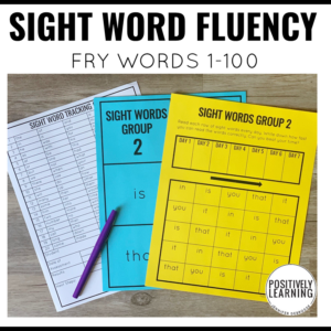 Sight Word Fluency - Positively Learning