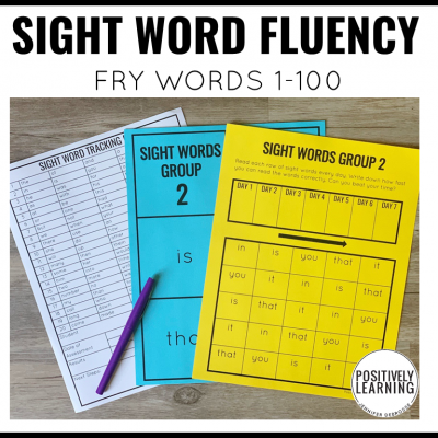 Sight Word Fluency - Positively Learning