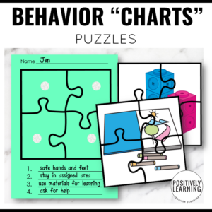 Positive Behavior Puzzle Charts - Positively Learning