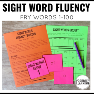 Sight Word Fluency - Positively Learning