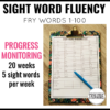 Sight Word Fluency - Positively Learning