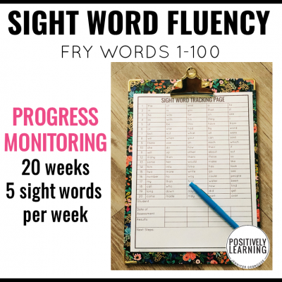 Sight Word Fluency - Positively Learning