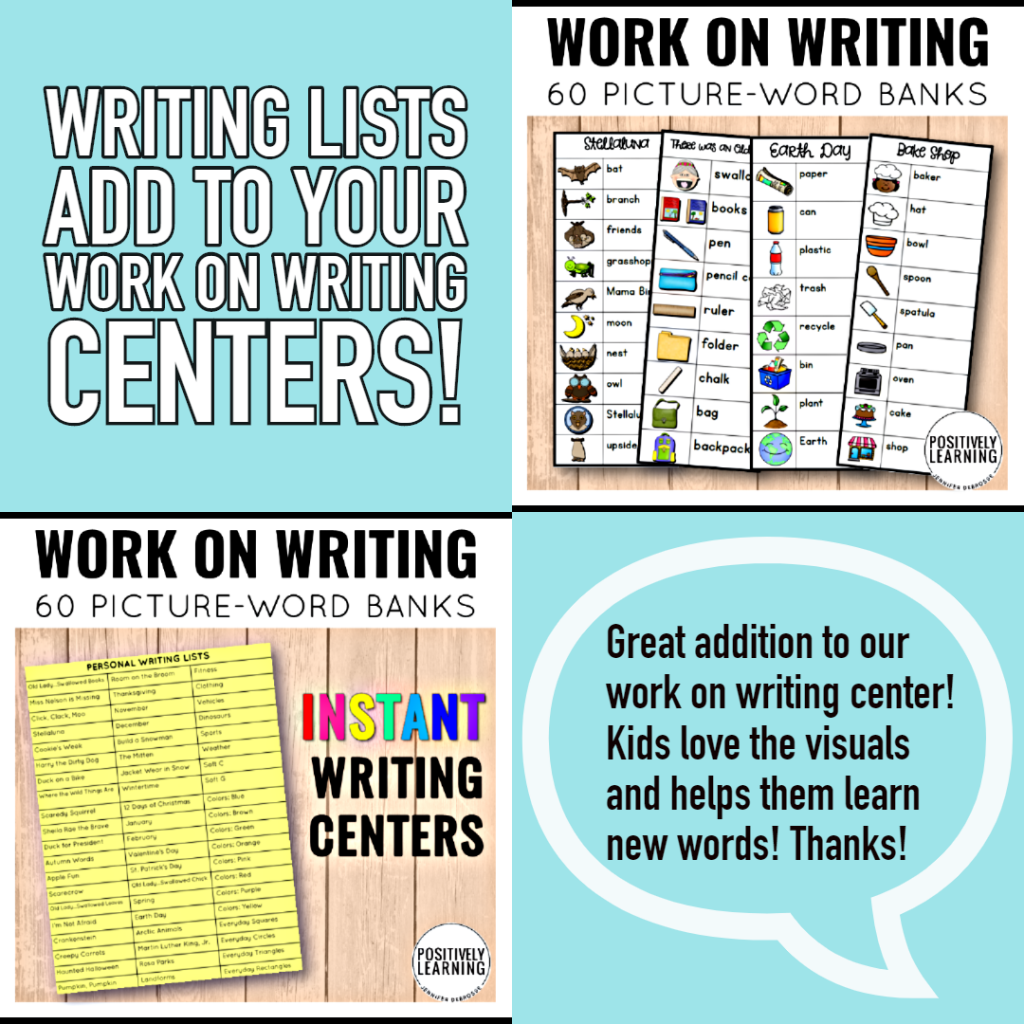 Work on Writing Lists - Positively Learning