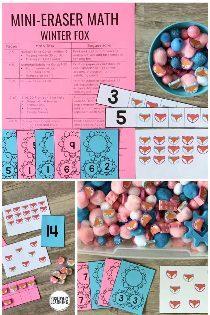 Mini Eraser Fox Centers - Positively Learning