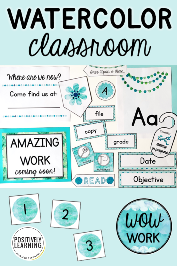 Classroom Decor: Watercolors - Positively Learning