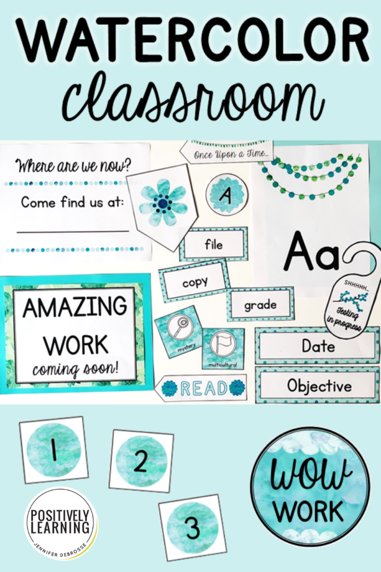 Classroom Decor: Watercolors - Positively Learning