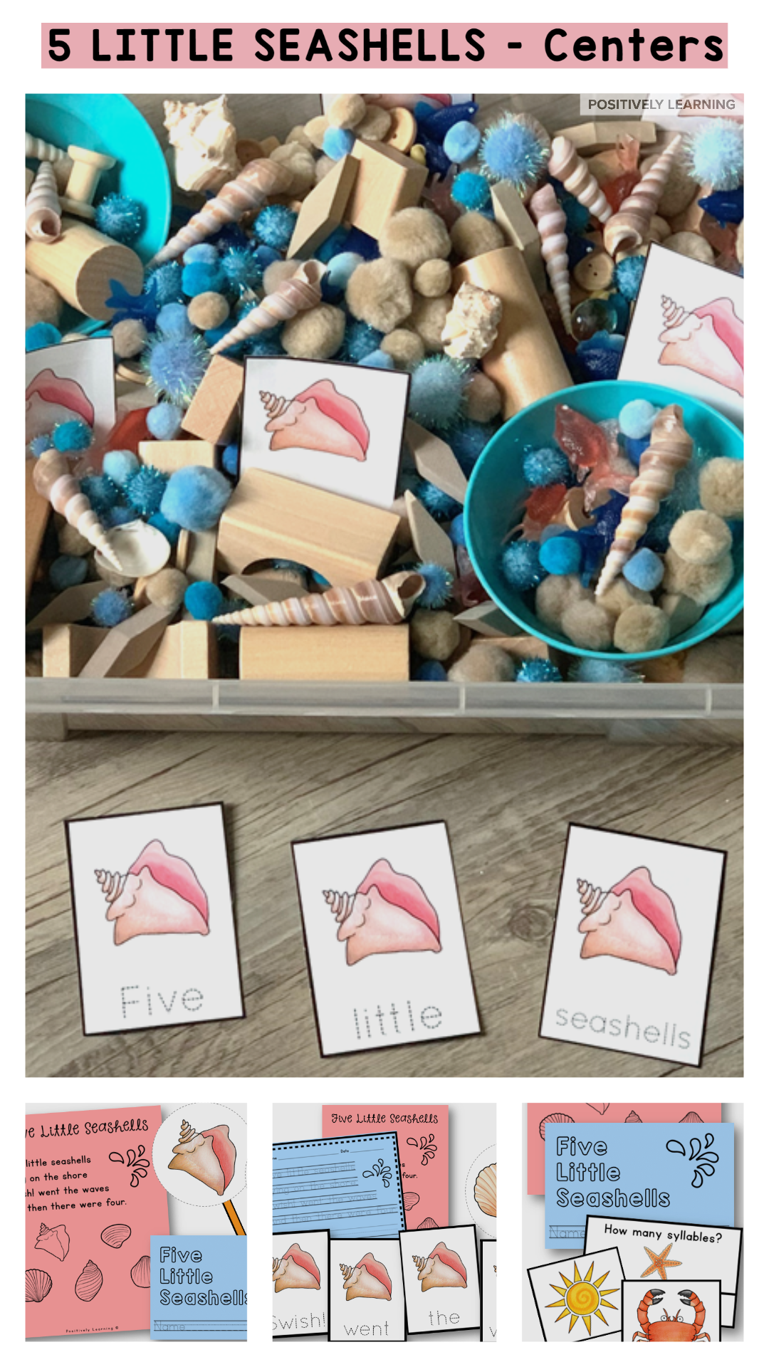 5 Little Seashells - Positively Learning