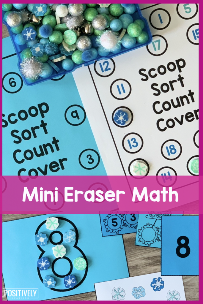 Mini Eraser Math Centers - Positively Learning