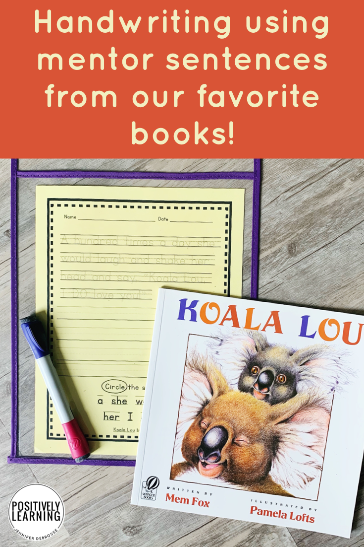 Handwriting with Mentor Sentences - Positively Learning