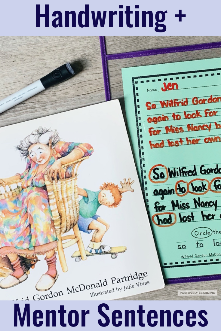 Handwriting with Mentor Sentences - Positively Learning
