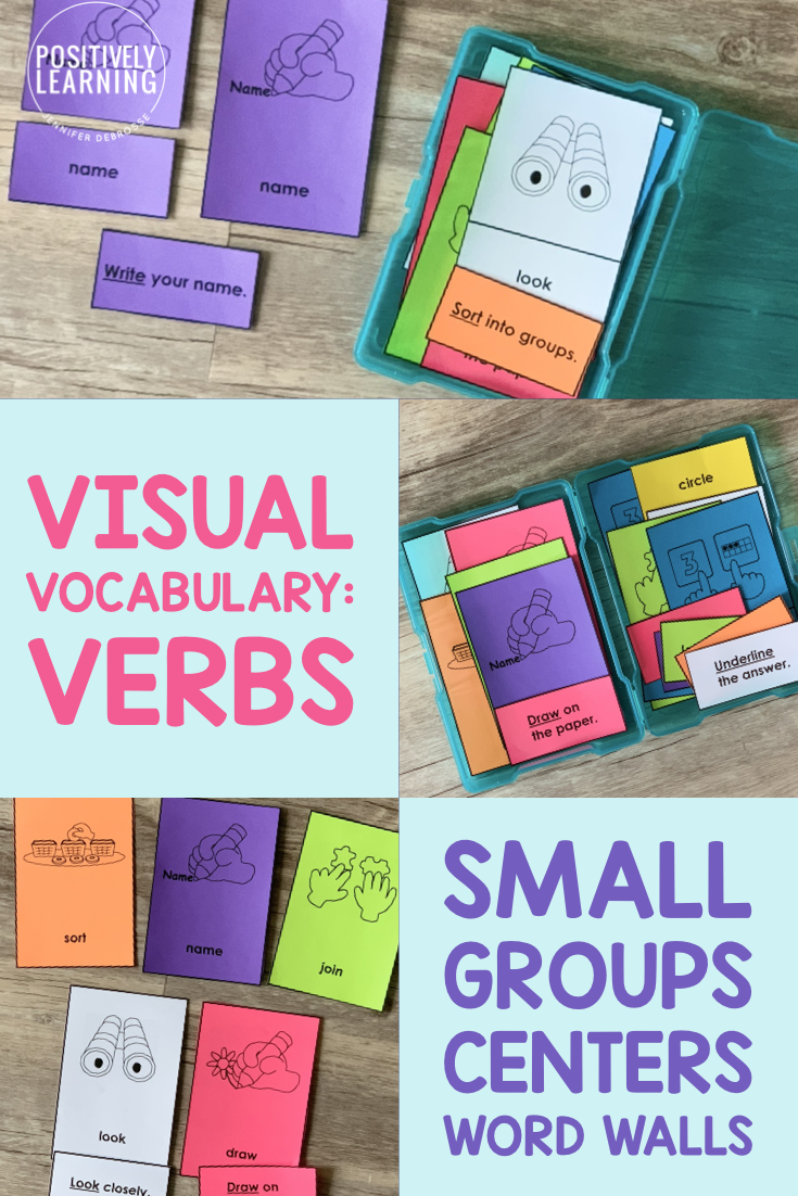 Verbs Vocabulary Cards - Positively Learning