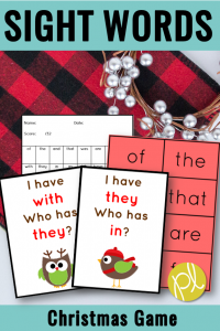 Christmas Sight Words Game - Positively Learning