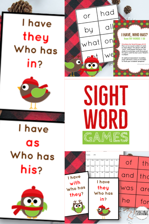 Christmas Sight Words Game - Positively Learning