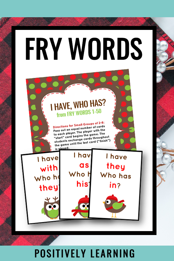Christmas Sight Words Game - Positively Learning