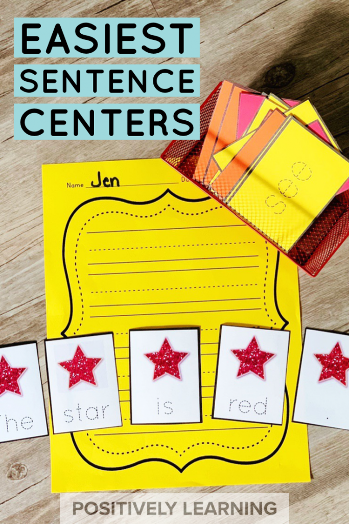 Color Words Sentence Writing - Positively Learning