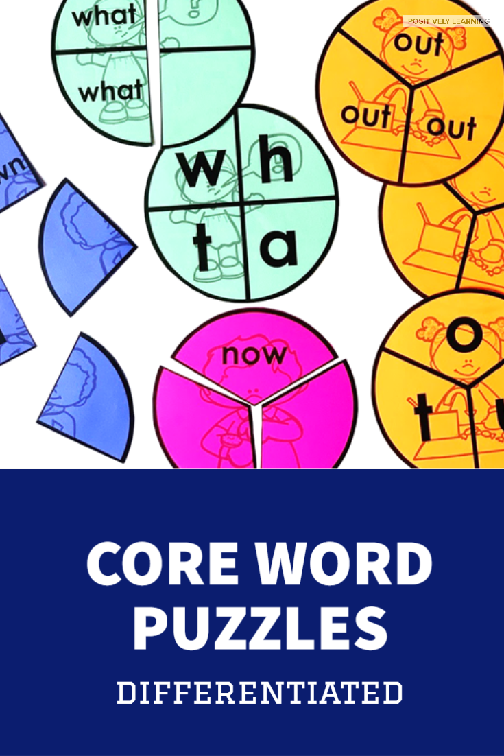 Core Words Puzzles - Positively Learning