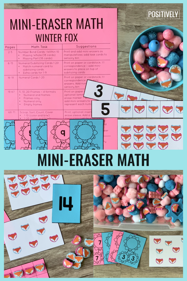 Mini Eraser Fox Centers - Positively Learning