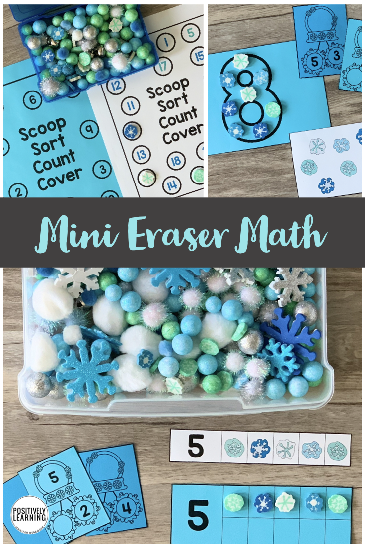 Mini Eraser Math Centers - Positively Learning