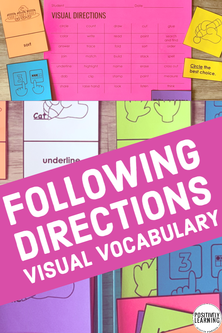 Following Directions Visuals - Positively Learning
