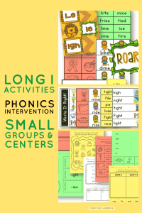 Long I Phonics Activities - Positively Learning