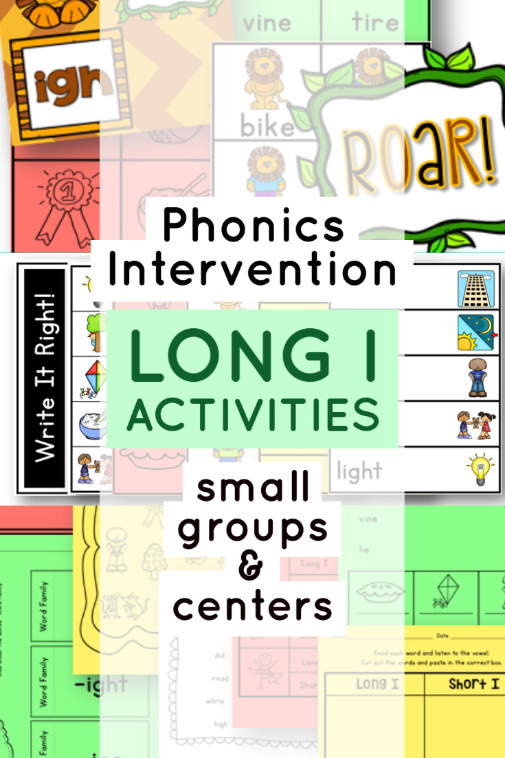 Long I Phonics Activities - Positively Learning