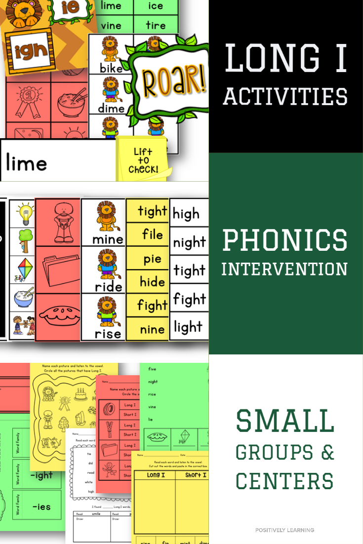 Long I Phonics Activities - Positively Learning