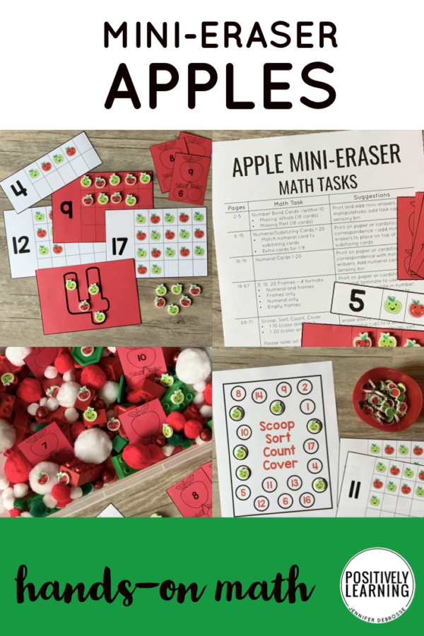 Mini Eraser Math Apples - Positively Learning