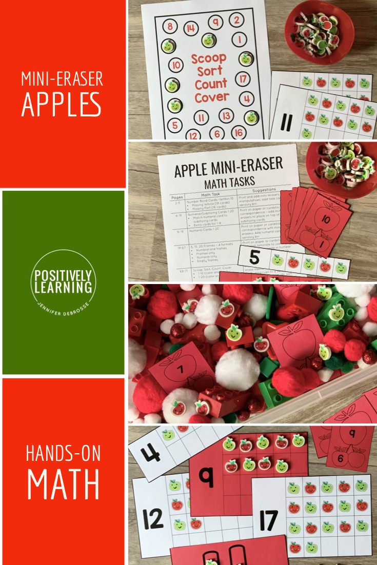 Mini Eraser Math Apples - Positively Learning