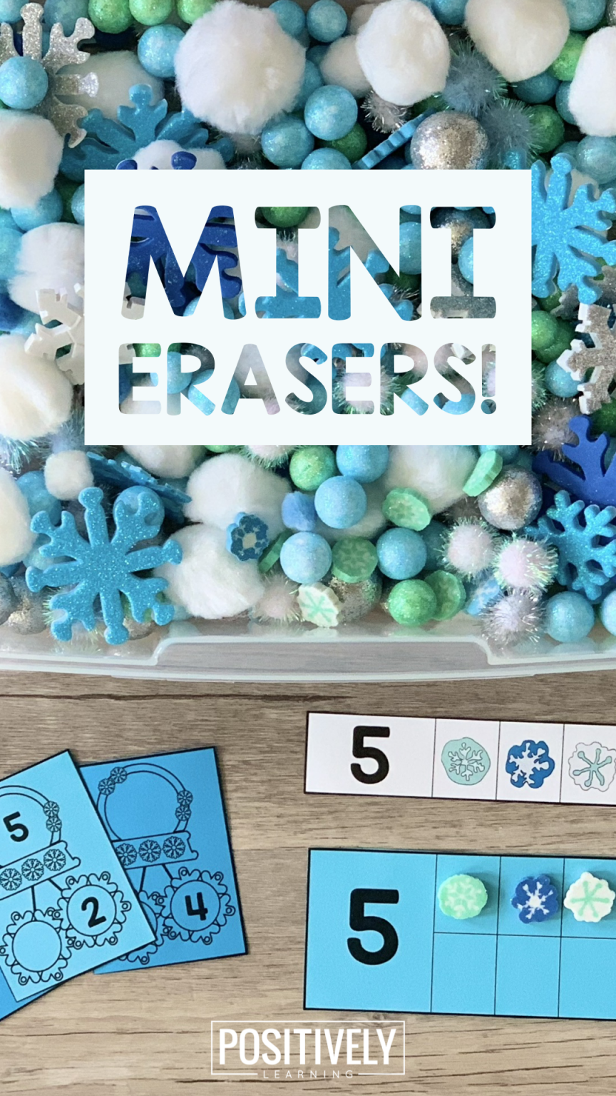 Mini Eraser Math Centers - Positively Learning