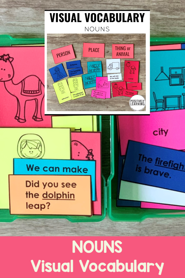 Noun Vocabulary Cards - Positively Learning