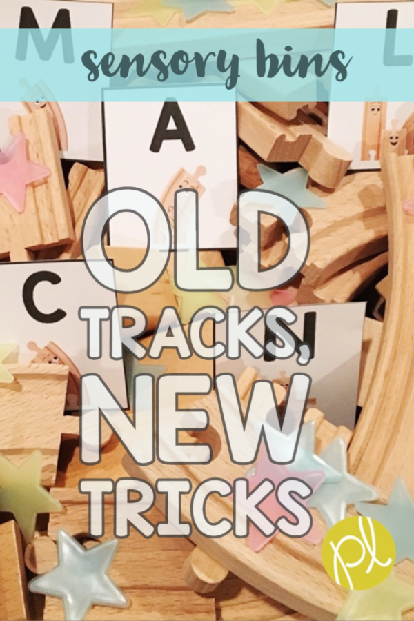 Train Tracks Sensory Bin - Positively Learning